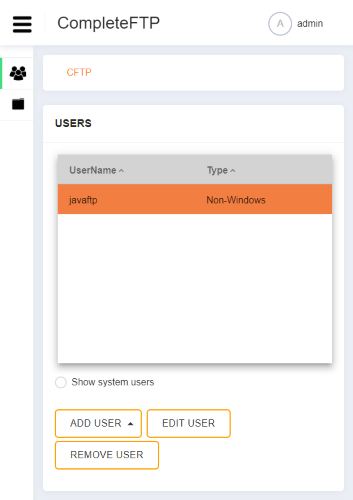 CompleteFTP Admin Web-App